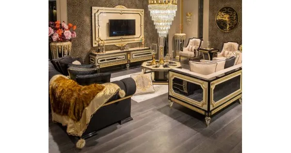 ZARINA Luxury Sofa Set | Premium Turkish Classic Living Room Furniture
